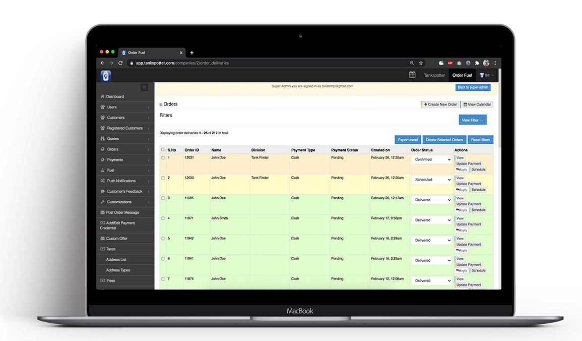 Propane Ordering - Complete Workflow - Custom Fuel App